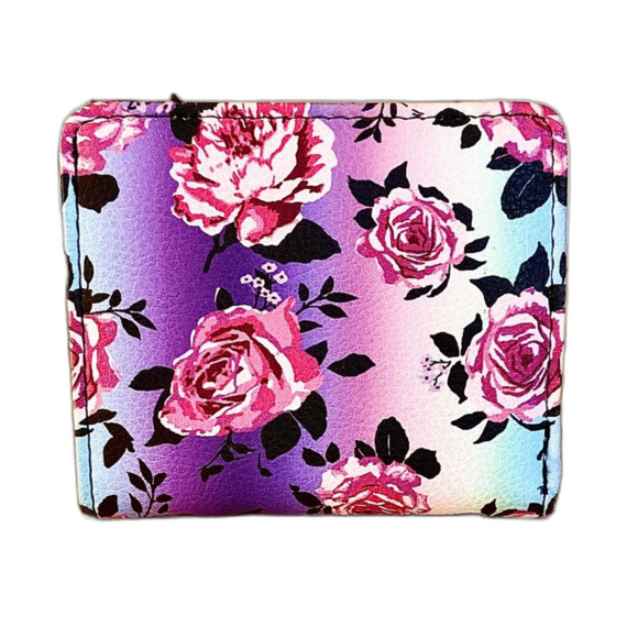 Betsey Johnson | Bags | Nwot Betsey Johnson Ombr Mini Pink Roses Wallet ...